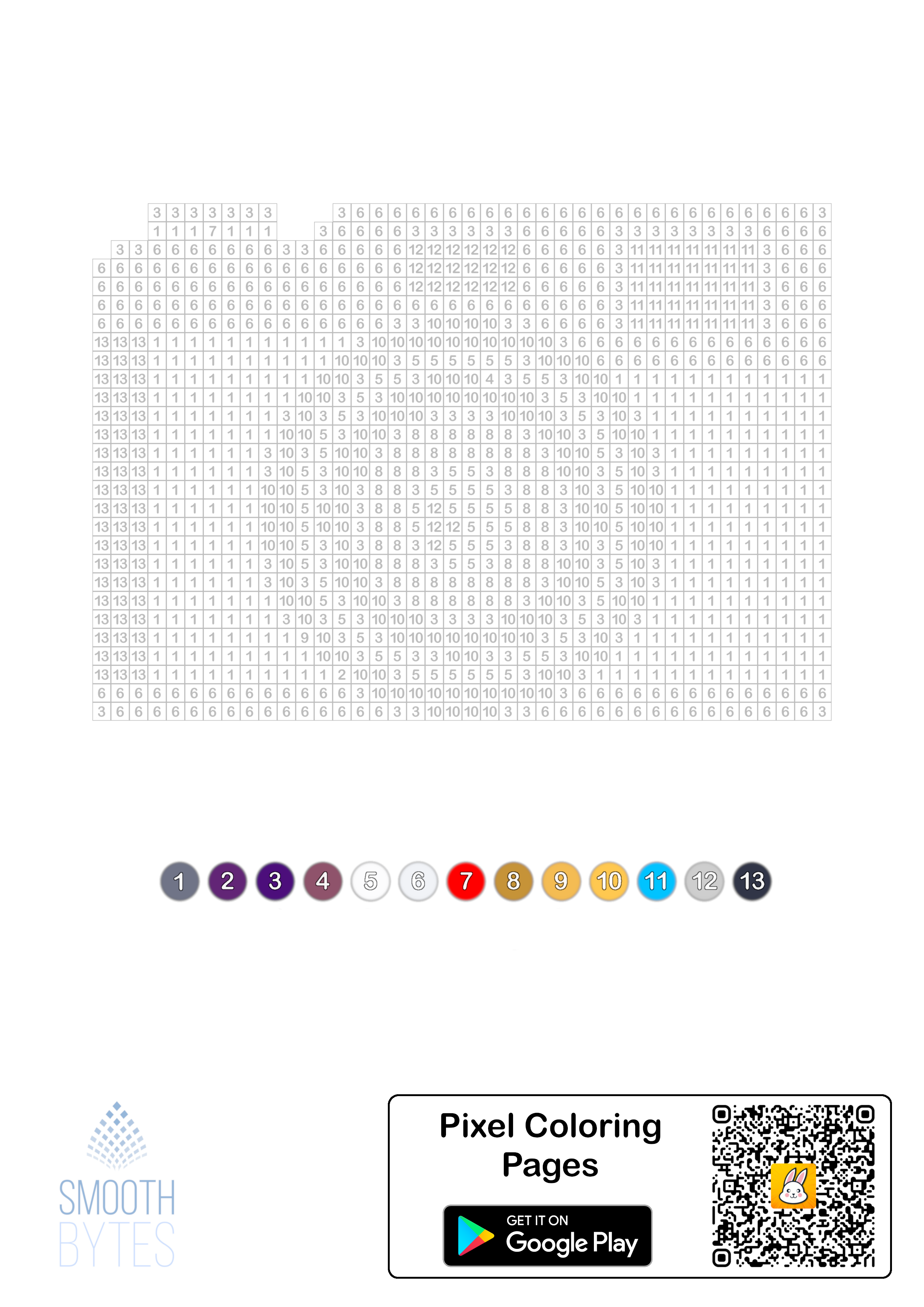 Pixel Coloring Pages – Smooth Bytes