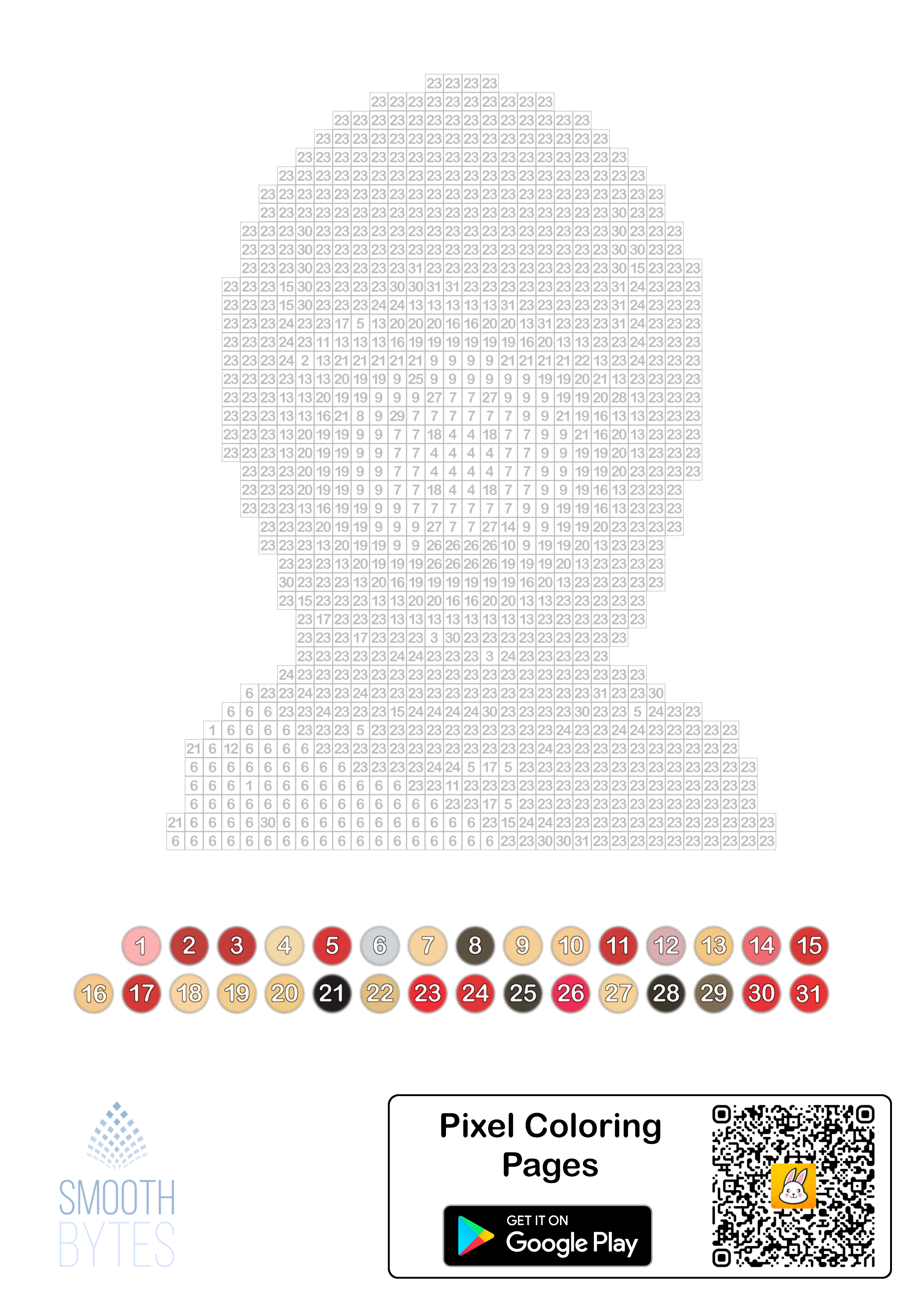 pixel coloring pages printable