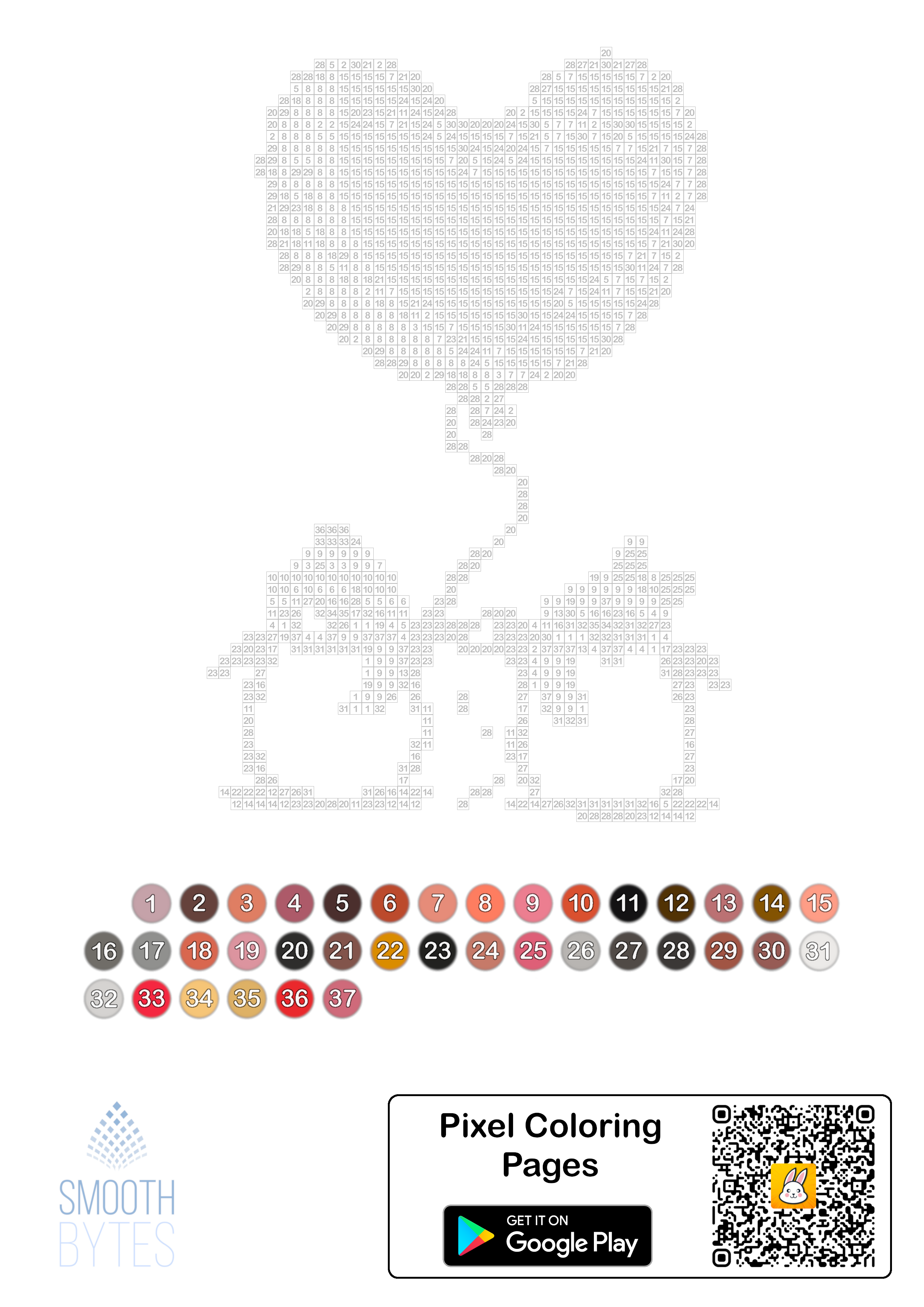 Pixel Coloring Pages – Smooth Bytes